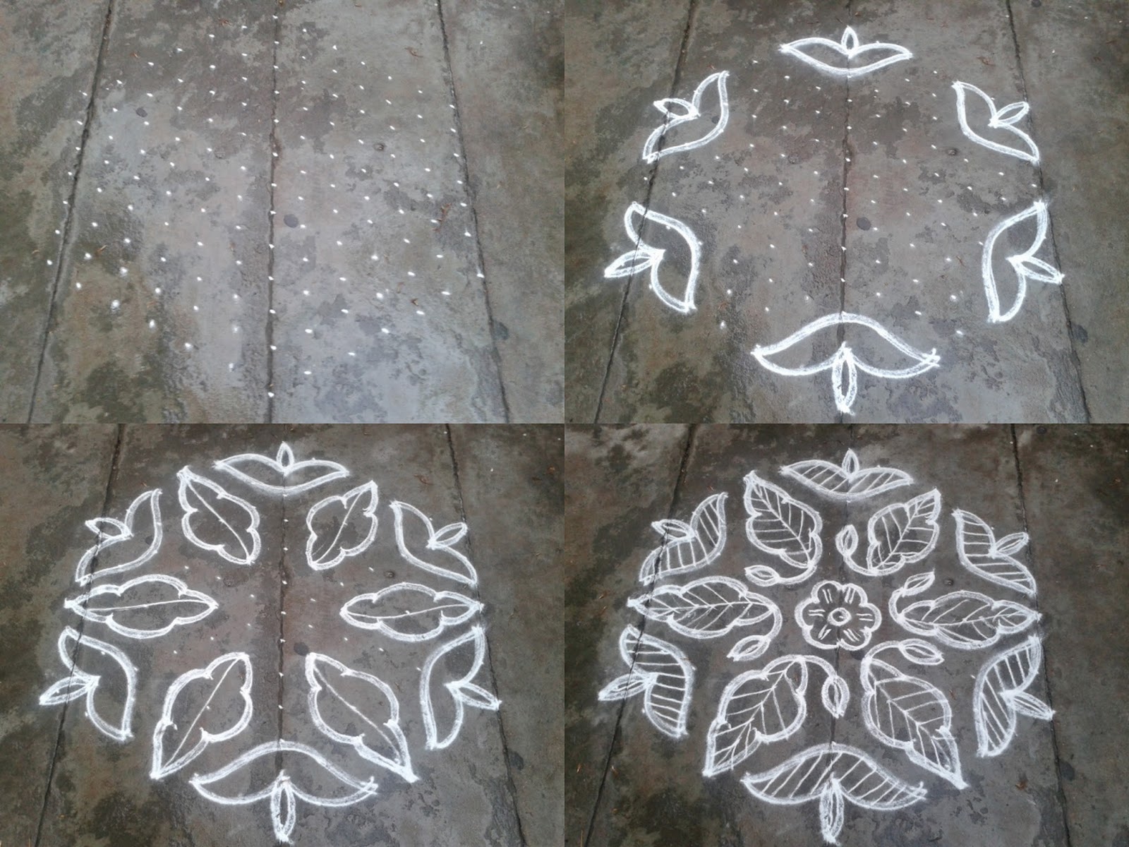 Rangoli designs/Kolam: 13-7 pulli kolam- interlaced dots kolam